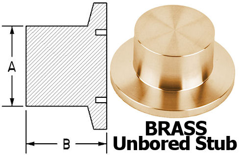 NW50 Unbored Stub Brass (NW50-200-UB)