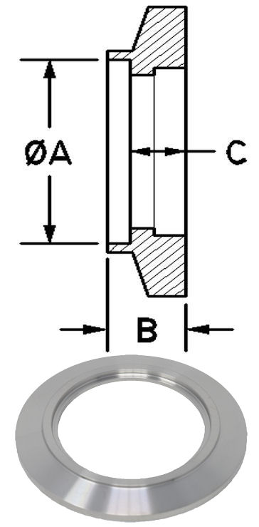 NW50 Weld Ring Flange NW50-200-RF