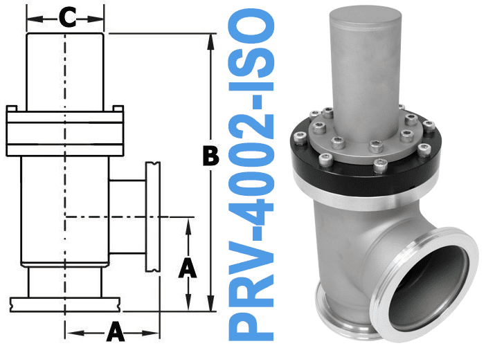 Pneumatic Angle Valve ISO100 Ports (PRV-4002-ISO)