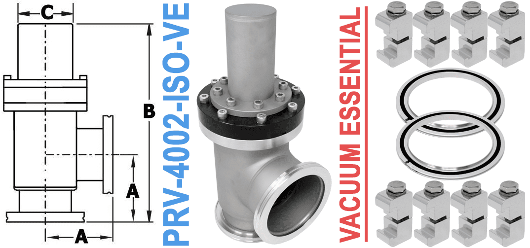 Pneumatic Angle Valve ISO100 Ports (PRV-ISO100-VE)