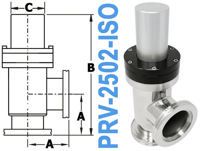 Pneumatic Angle Valve ISO63 Ports (PRV-2502-ISO)