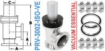 Pneumatic Angle Valve ISO80 Ports (PRV-ISO80-VE)