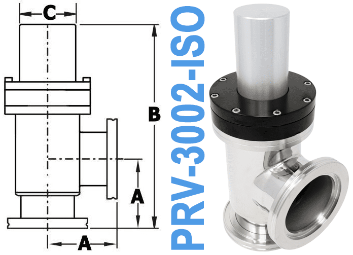 Pneumatic Angle Valve ISO80 Ports (PRV-3002-ISO)
