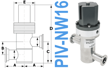 Pneumatic Inline Valve NW16 Ports (PIV-NW16)