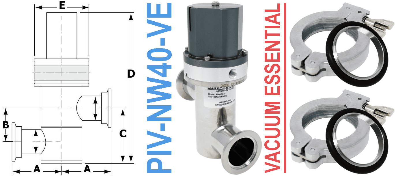 Pneumatic Inline Valve NW40 Ports (PIV-NW40-VE)