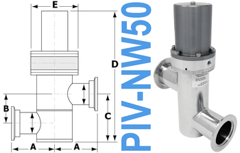 Pneumatic Inline Valve NW50 Ports (PIV-NW50)