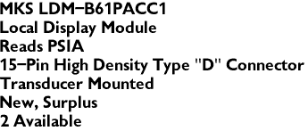 PSIA Local Display Module