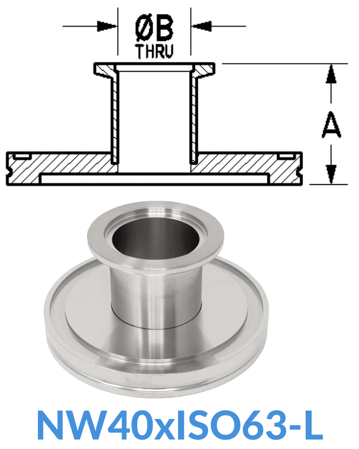 Straight Reducer (NW40xISO63-L)