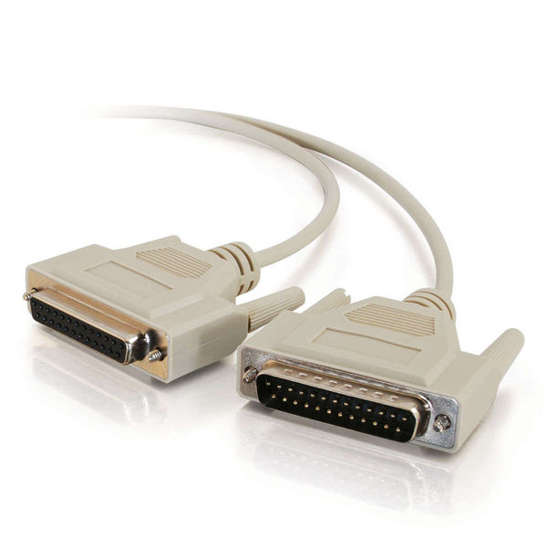 10ft DB25 Male to DB25 Female Serial RS232 Null Modem Cable