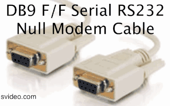 10 ft db9 female-female serial rs232 null modem cable Beige
