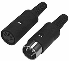 5 Pin Male and Female DIN Plug