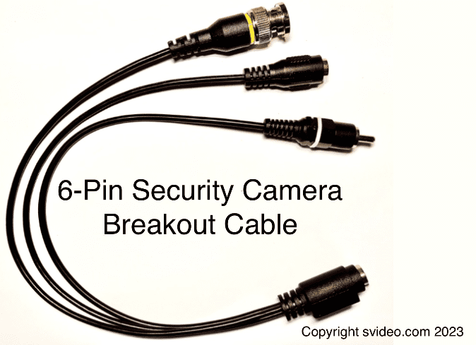 6-Pin Breakout Cable for Security Cameras