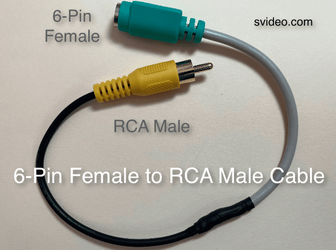 6 Pin Female to Male RCA Cable