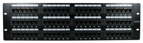 72 Port CAT6 Certified RJ45 110Block Patch Panel