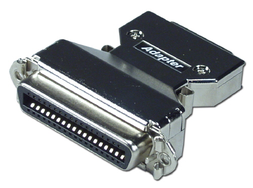 Centronics 36 F to Mini-Centronics 36 M IEEE1284 Parallel Adaptor