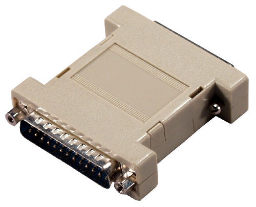 DB25 Male to Female RS232 Serial Null Modem Adaptor