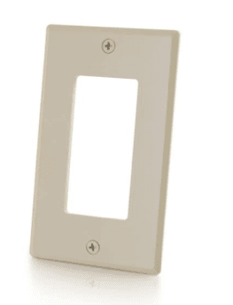 Decora Compatible Cutout Single Gang Wall Plate - Ivory