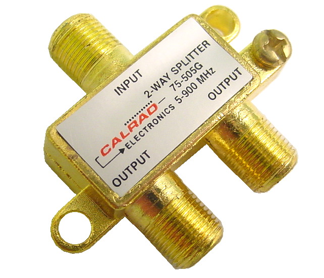 Gold 2-Way UHF/VHF Outdoor Splitter