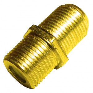 Gold F-81C Type Coupler, "F" to "F" Type Coupler