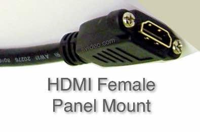HDMI MALE- HDMI FEMALE PANEL MOUNT 1FT