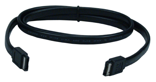 Premium 1-Meter eSATA I Shielded External 7pin Black Data Cable