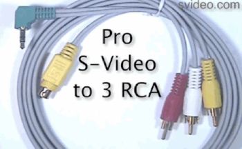 Pro 4-Pin S-Video to 3 RCA