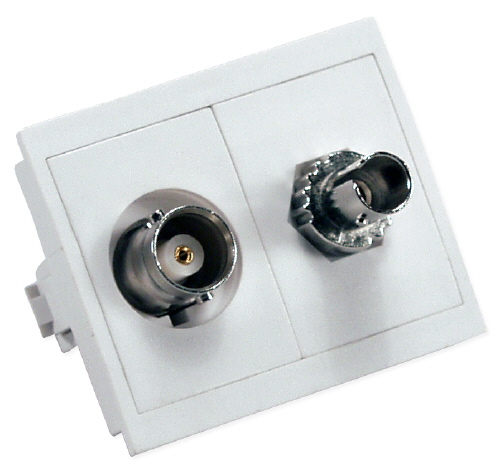 Single BNC & ST Fiber Jacks for Flexible Wall Plate System