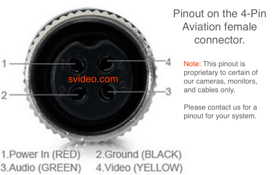 SVC-005 - 4-Pin Aviation Male Breakout Cable, 1.5 ft.