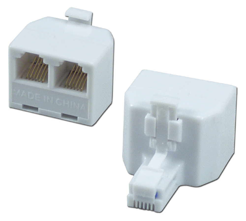 Telco RJ12 Y Socket Splitter