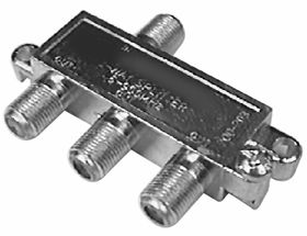 UHF/VHF Indoor 3-Way Hybrid Splitter 75 Ohms