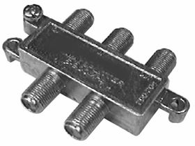 UHF/VHF Indoor 4-Way Hybrid Splitter 75 Ohms