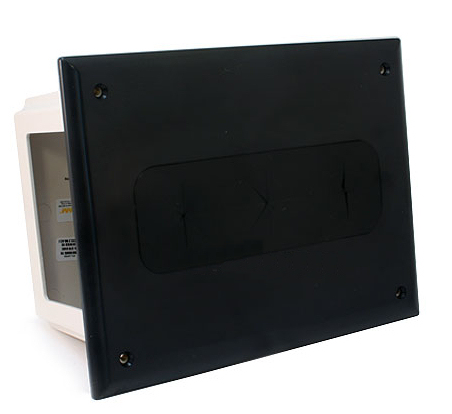 Wall Plate - Recessed Media Box, Black