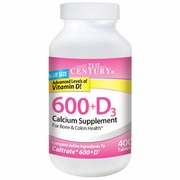 Buy 21st Century HealthCare - Calcium 600 + D3, Value Size - 400 ...