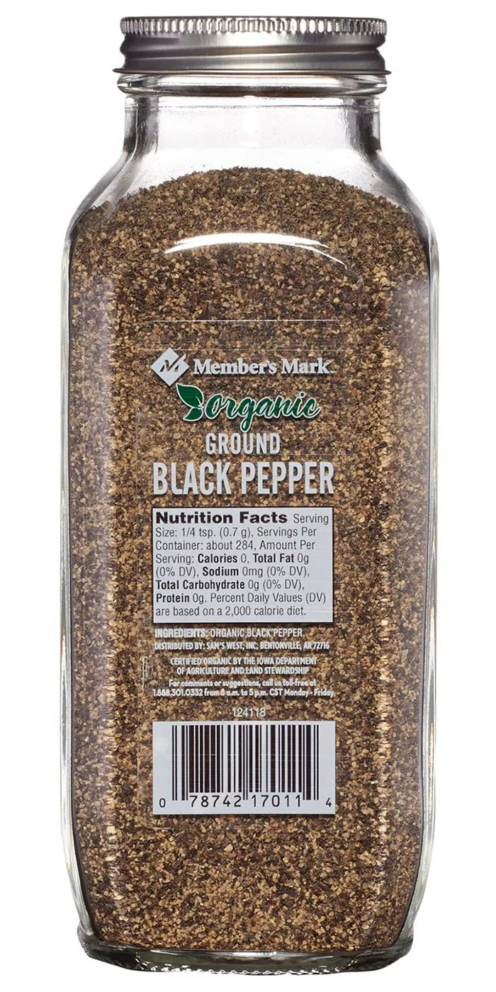 Buy Member's Mark - Organic Ground Black Pepper - 7 oz (199 g ...