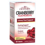 Cranberry Plus Probiotic, 60 Tablets, 21st Century HealthCare ...