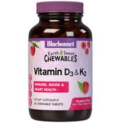 EarthSweet Chewbles Vitamin D3 & K2, Raspberry Flavor, 60 Chewable ...