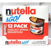 Ferrero Nutella & Go Hazelnut Spread + Breadsticks, 12 Pack | VitaSprings.com