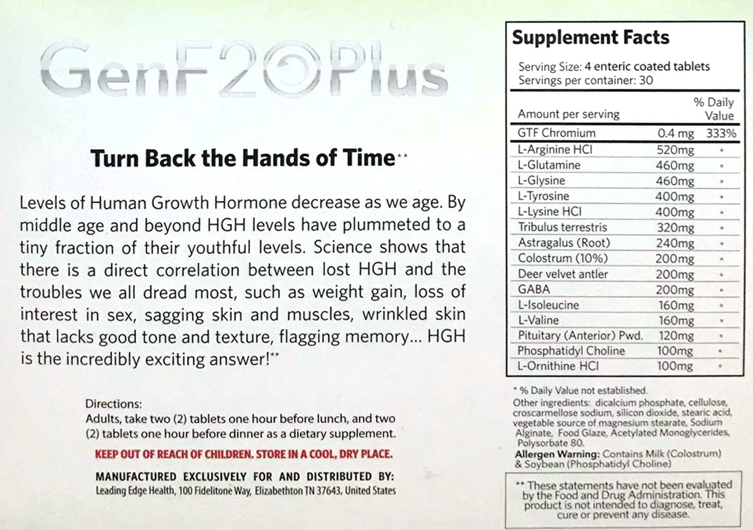 GenF20 HGH Releaser Tablets for Sale | Vitasprings.com