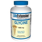 Glycine 1000 mg, 100 Vegetarian Capsules, Life Extension | VitaSprings.com