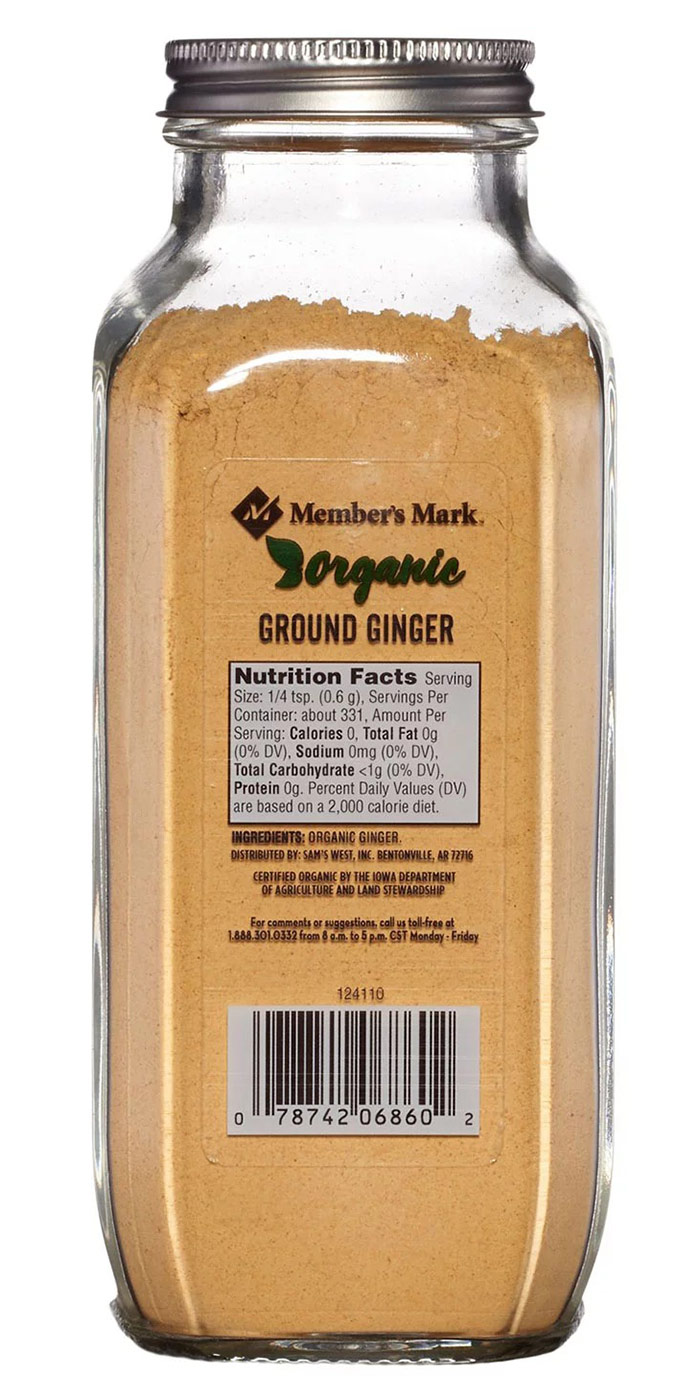 Member's Mark Organic Ground Ginger, 7 oz (199 g) | VitaSprings.com