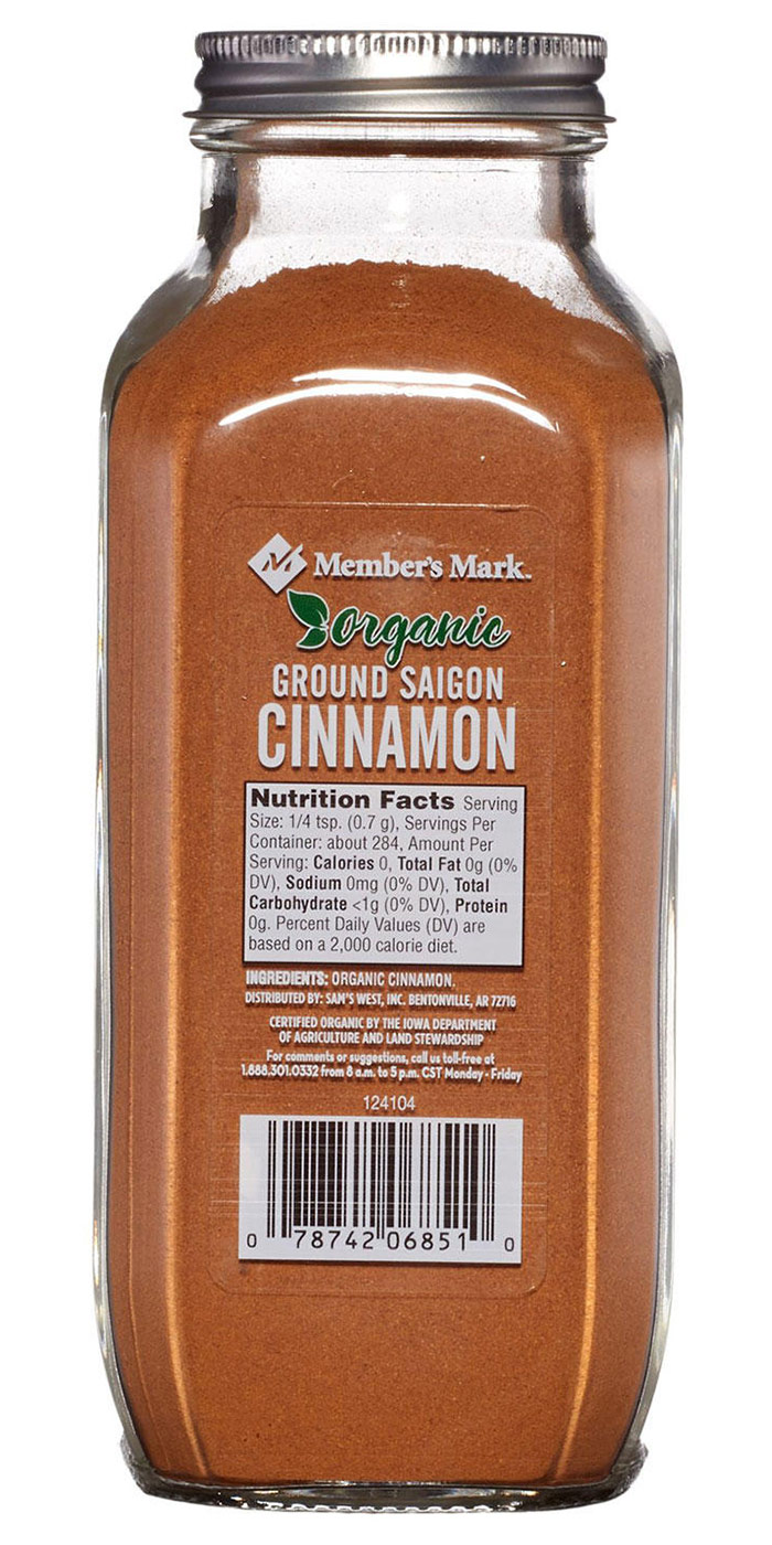 Member's Mark Organic Ground Saigon Cinnamon, 7 oz (199 g ...