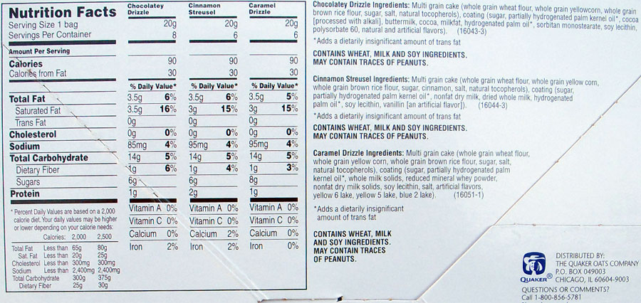 Quaker Mini Delights 90 Calorie Packs, New Variety Pack, 20 Packs (400 ...