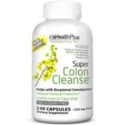 Super Colon Cleanse Cap, Value Size, 240 Capsules, Health Plus Inc ...