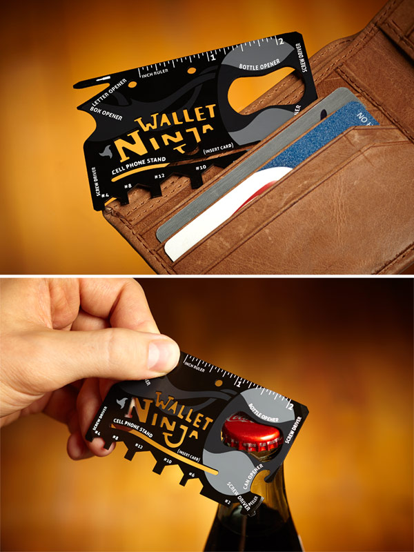 Wallet Ninja Multi Tool, Credit Card Size Steel Pocket Tool ...