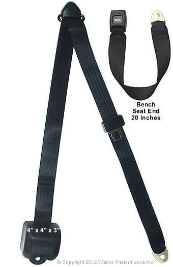 3 Point Retractable Seat Belt Bench Seat for Standard Roof Automobile