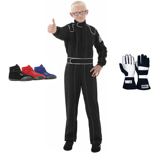 Crow Junior 1-Piece SFI-1 Racing Suit Package