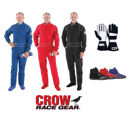 Crow 1-Piece SFI-1 Racing Suit Package Includes Shoes Gloves