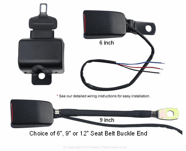 Micro-Switch Forklift Seat Belt Retractable - Both Circuit Closed and Open