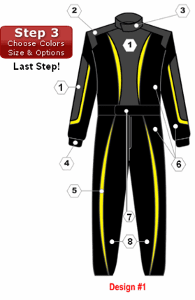 Pyrotect 2-Layer Nomex Custom Racing Suit SFI-5 Style #1 Mens