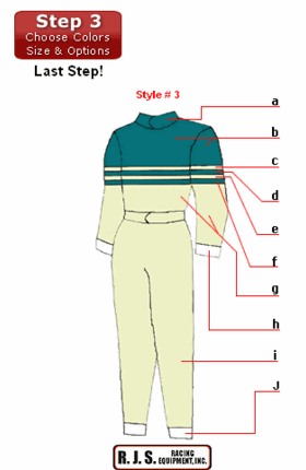 Style #3 Custom Qtr Midget Race Suit